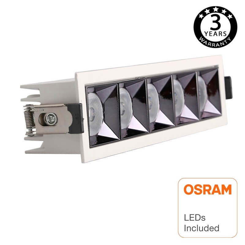 Downlight LED en línea OSRAM 25w UGR17 24º 140lm/w 20,5cm 2750lm
